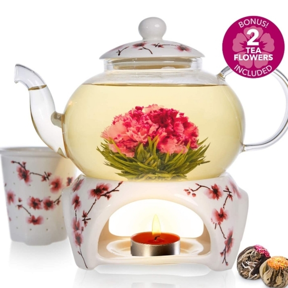 Kitchen | Teabloom Petite Cherry Blossom Teapot Flowering Tea Gift Set ...